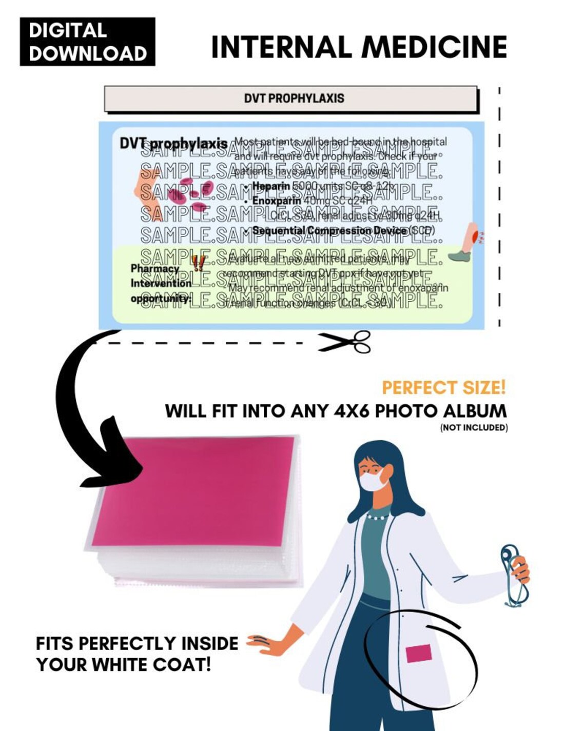 Internal Medicine Rotation Cheat Sheet | 4x6 Digital Prints/booklet ...