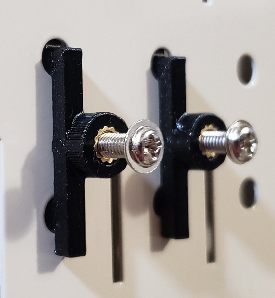 1/4 Inch Metal Pegboard Connector and Metal Pegboard Slider Combination ...