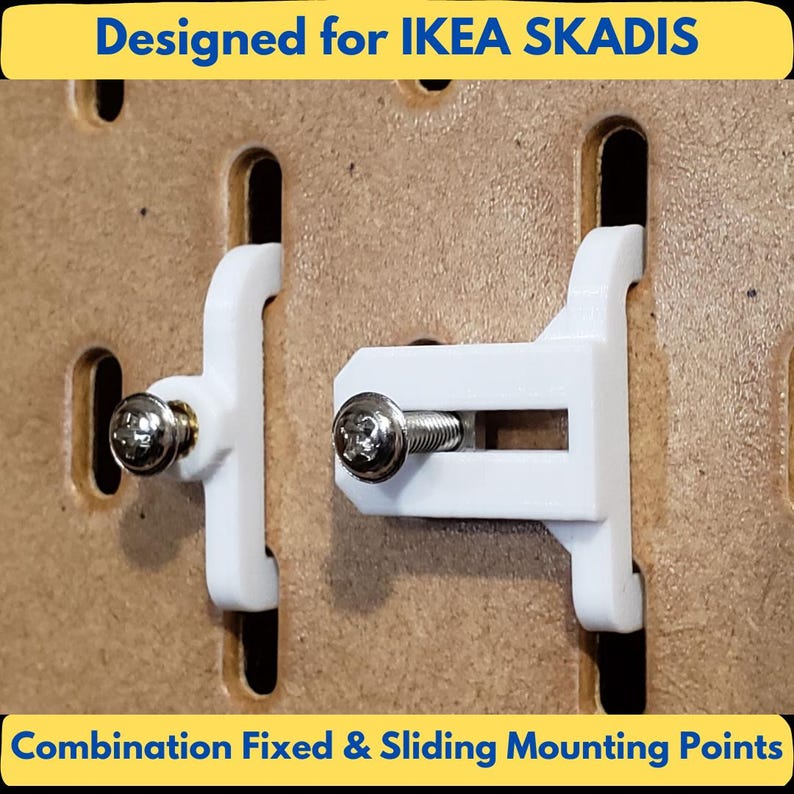 IKEA SKADIS - Pegboard Connector and Pegboard Slider - Combination 4 ...