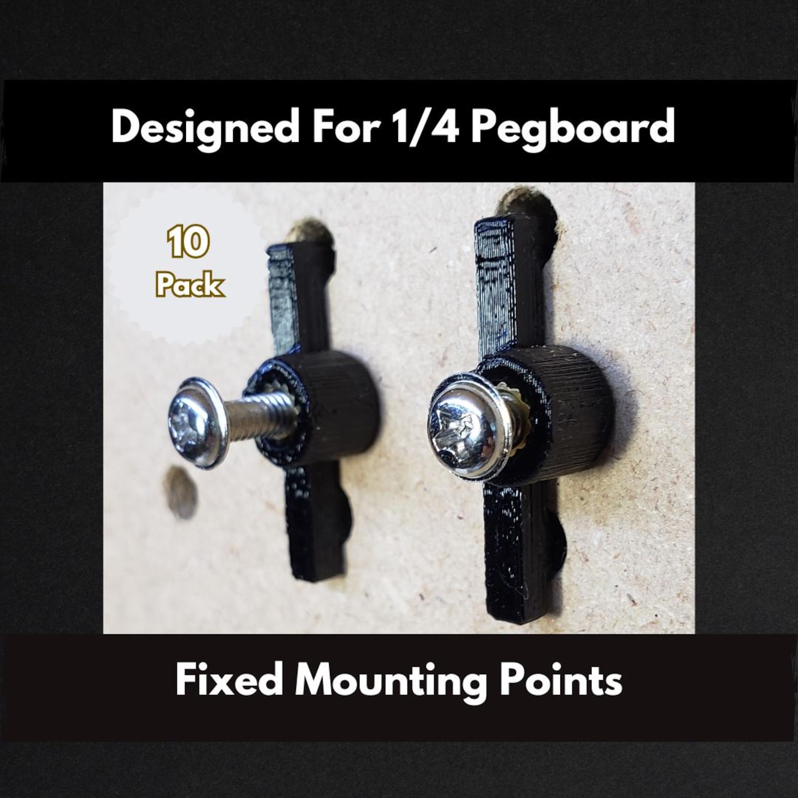 1/4 Inch Pegboard Connector - 10 Pack - Etsy