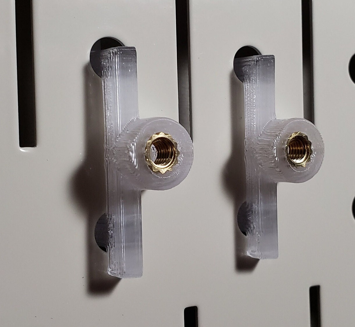 1/4 Inch Metal Pegboard Connector and Metal Pegboard Slider Combination ...