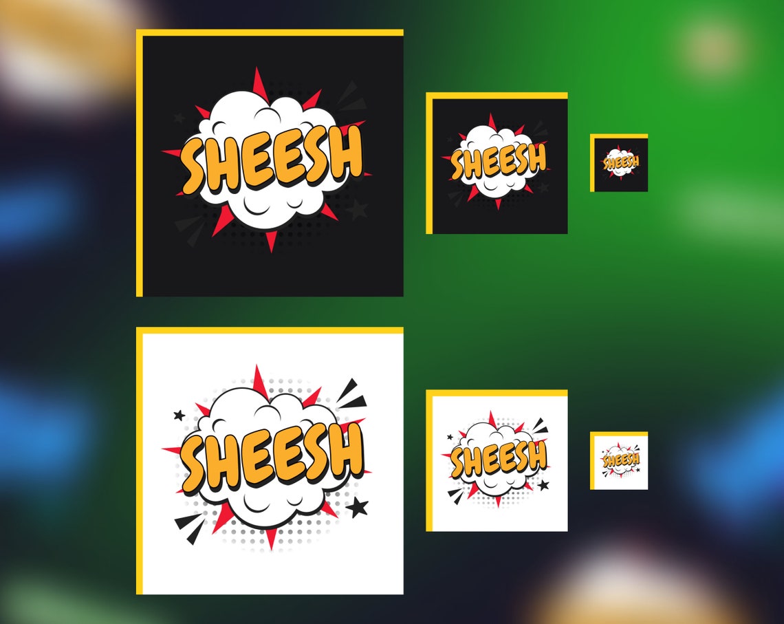 SHEESH 3 Text Emotes Set/ Twitch Emotes/ Discord/ Youtube | Etsy