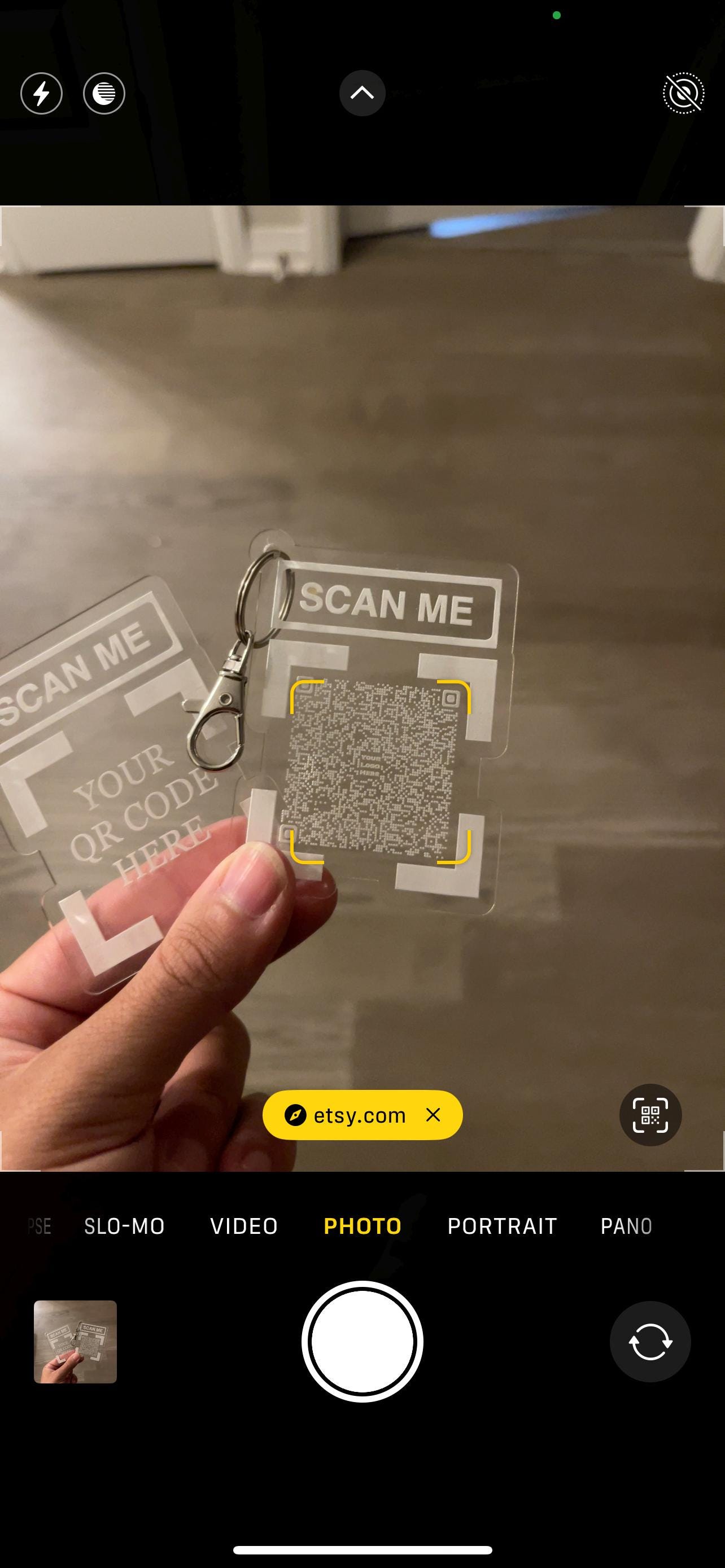 Custom Acrylic QR Code Keychain Scan Me Personalized Engraved Key Tag ...