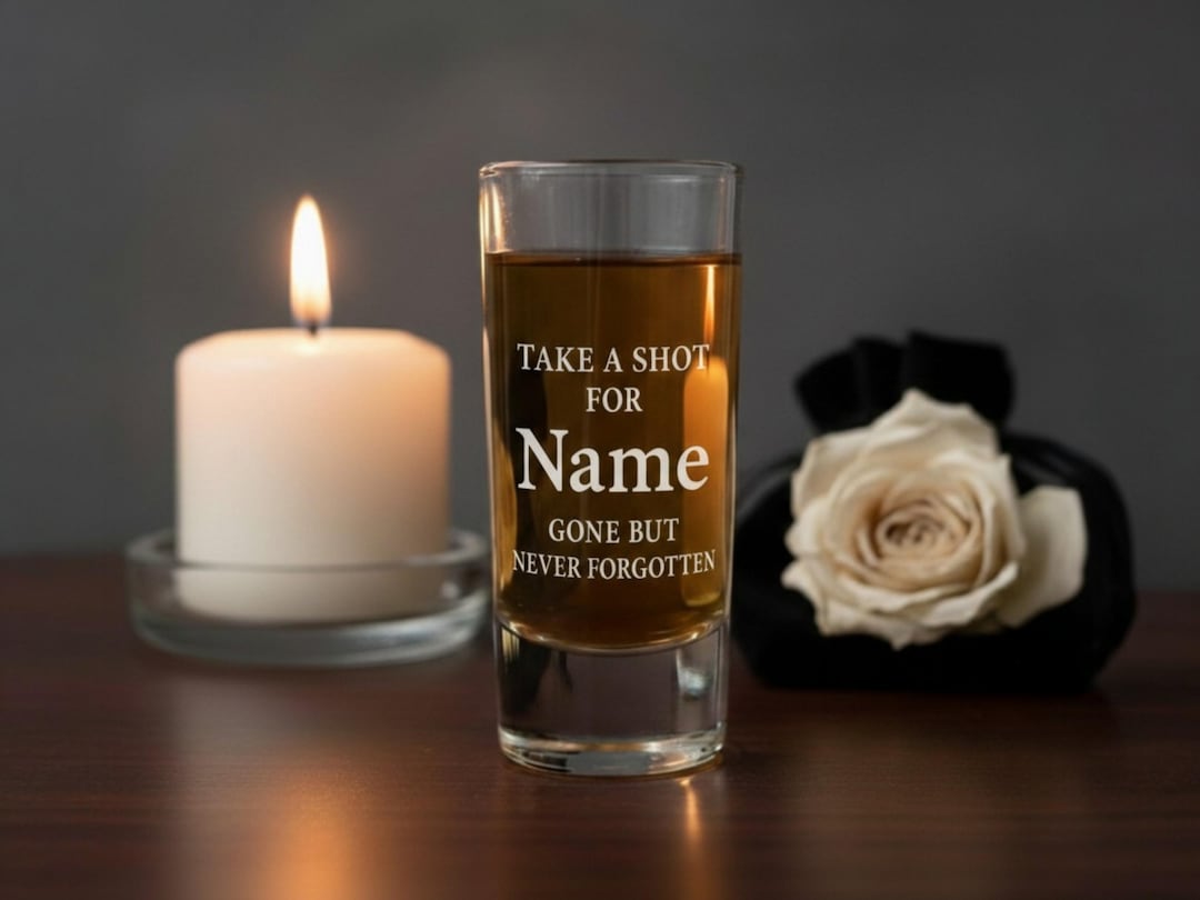 In Memory Shot Glasses | Personalized Memorial Favors, Celebration of ...