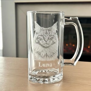 Custom Beer Glass - Personalized Photo, Logo or Text Engraved Mug - Etsy