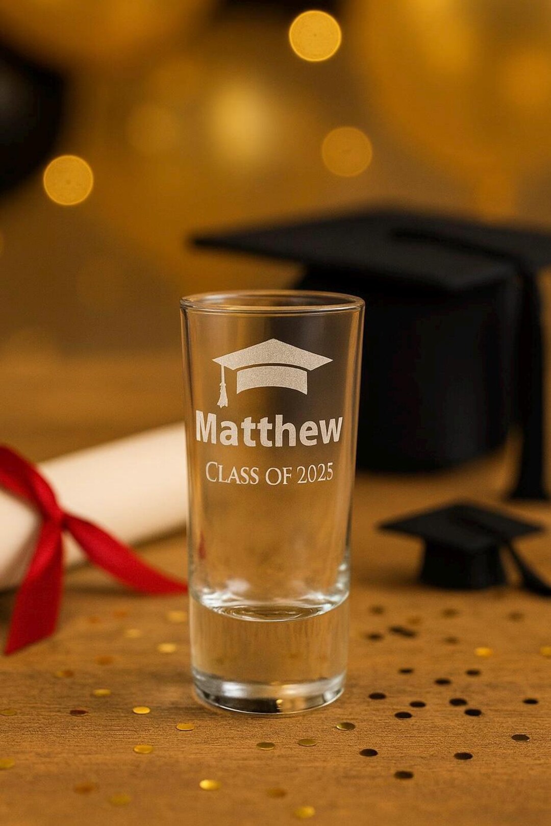 Custom Graduation Shot Glass – Personalized Class of 2025 Gift, College ...
