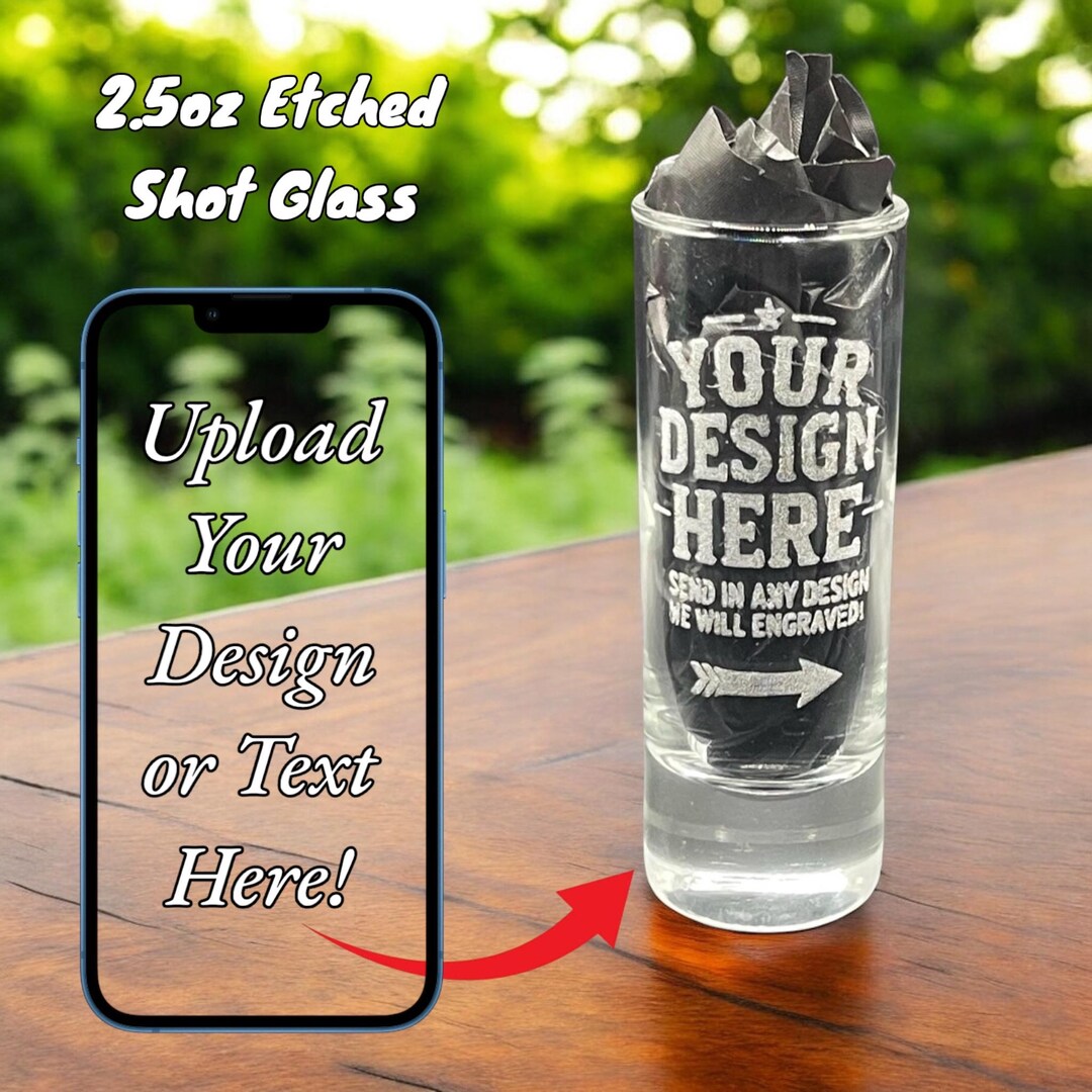 Personalized Shot Glass 2.5oz Wedding Favors, Groomsmen Gifts, Etched ...