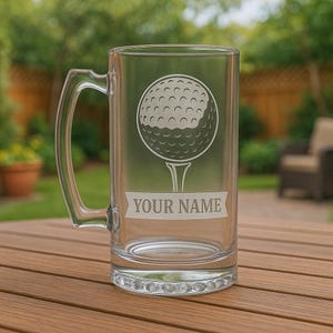 Personalized Golf Beer Mug – Custom Engraved Gift - Etsy