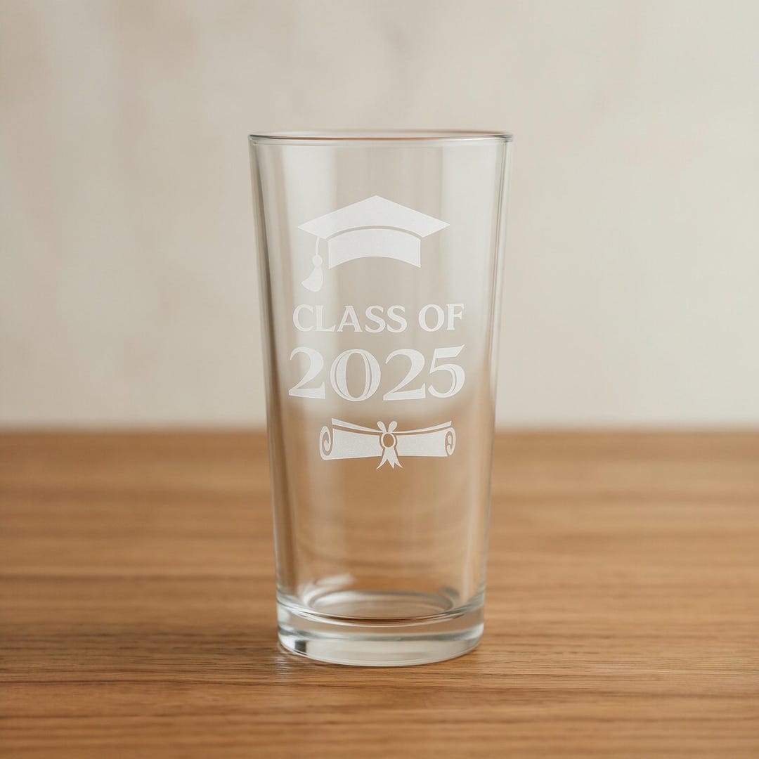 Personalized Graduation Glass – Custom Engraved 16 Oz Beer Glass, Laser ...