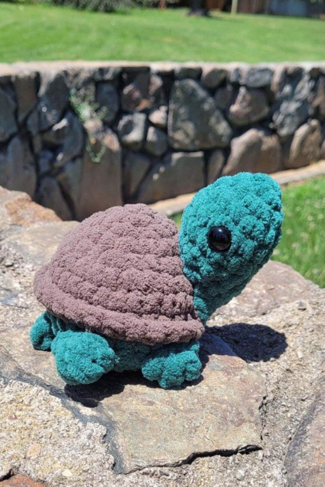Crochet Turtle Plush || Small Squishy Turtle Friend, Desk Pet, Stress ...