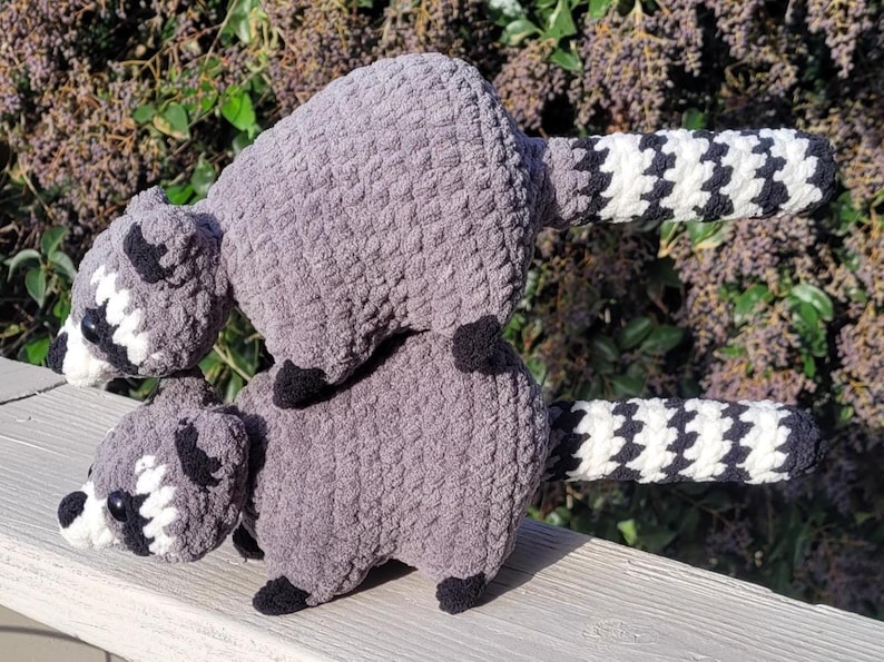Crochet Raccoon Plush || Plush Gift, Desk Pet, Stress Buddy - Etsy