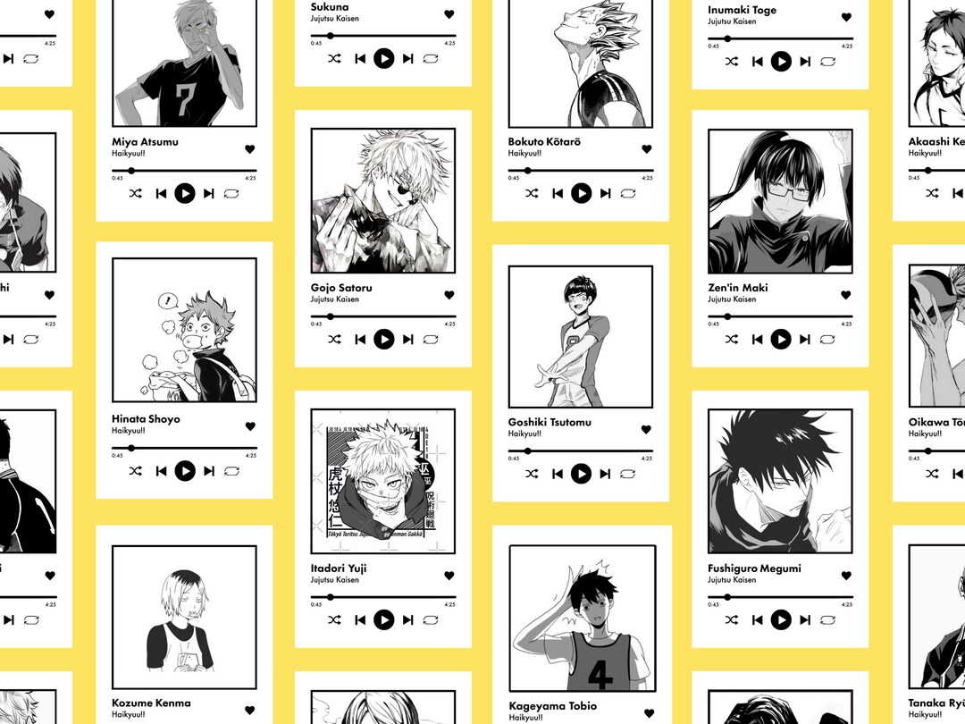 Spotify Anime Music Player Prints - 2.75 in X 4 in - Wall Decor - Etsy