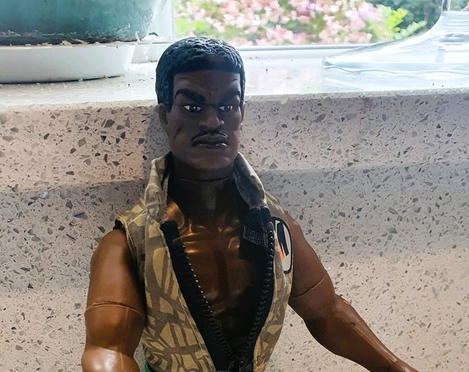 Vintage Action Man, Circa 1992, Scar Face, Black, Zip Camo Vest, VGC ...
