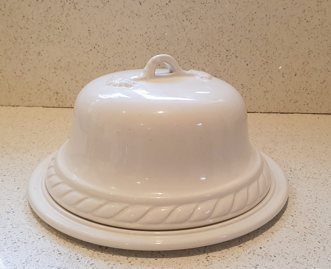 Large English Ironstone, Lidded, Cheese Dome, Cloche, Ceramic, Pale ...