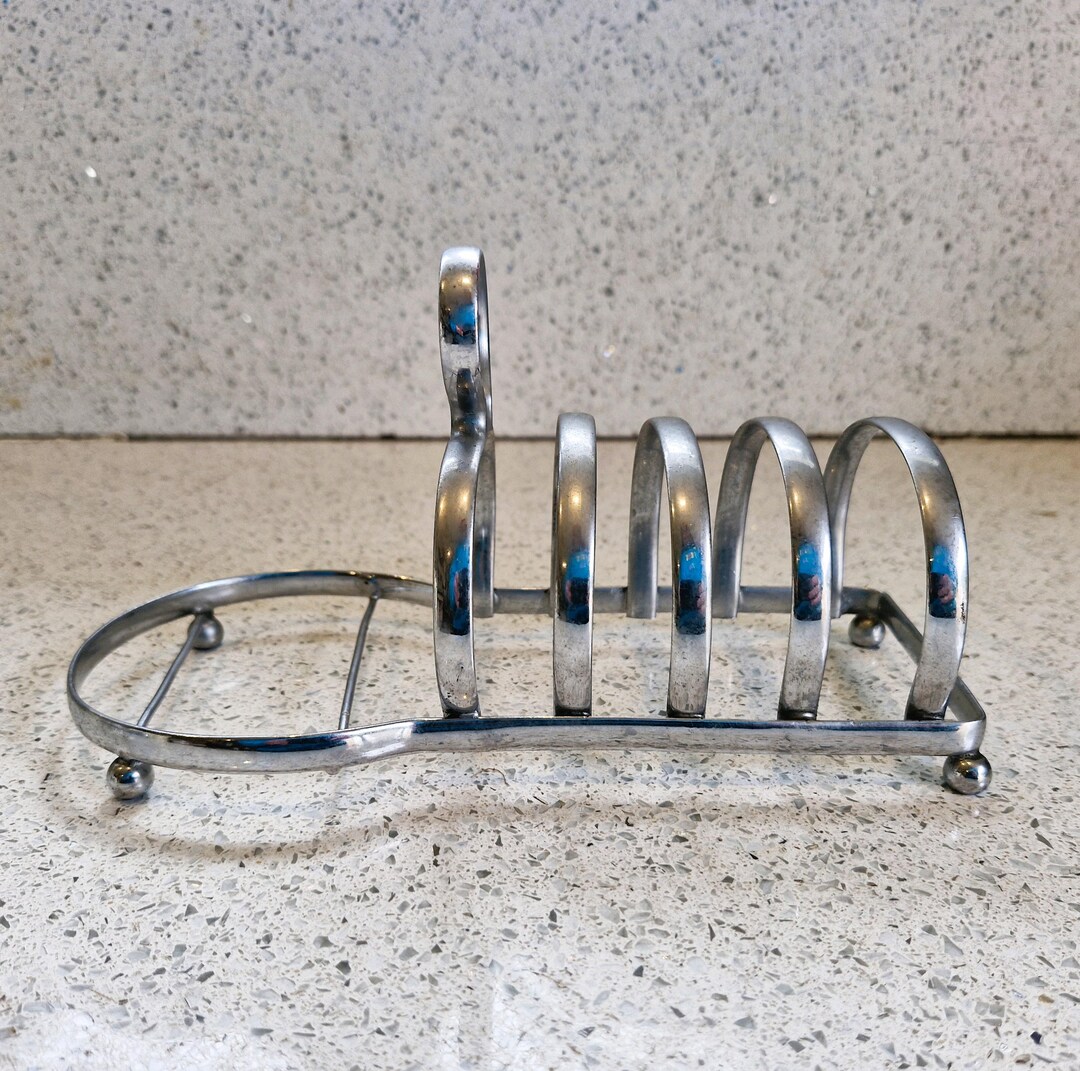 Vintage Metal Toast Rack With Jam Pot Holder: Retro Kitchenalia - Etsy