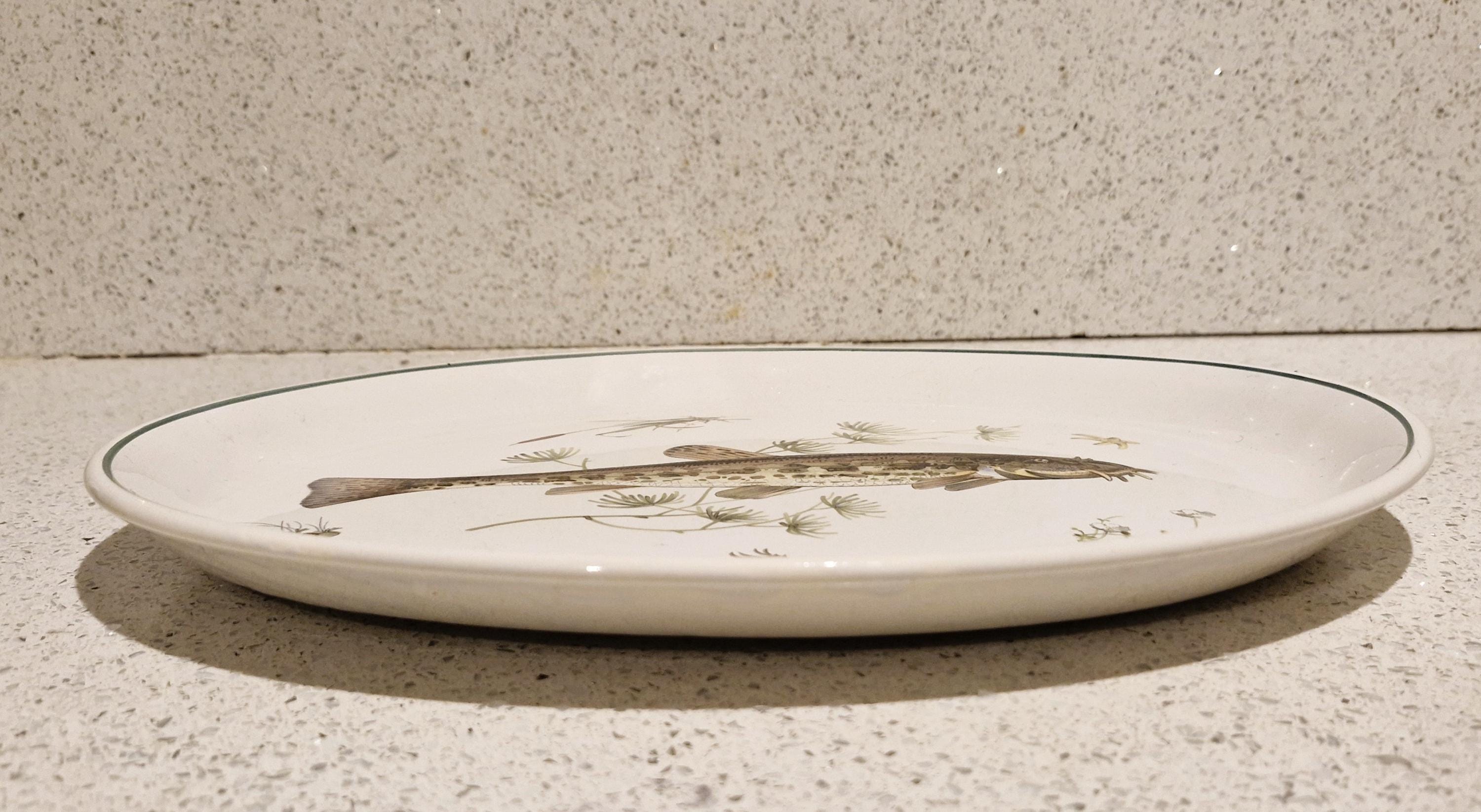 Vintage Simpsons English Ironstone Fish Serving Platter: Spined Loach ...