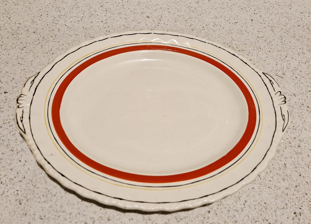 Art Deco Grindley Cream Petal Platter - Vintage England Plate - Etsy