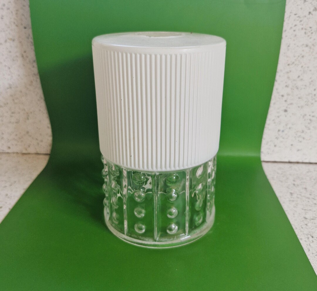 Vintage 60s Bubble Glass Pendant Lamp Shade - White & Clear - Etsy