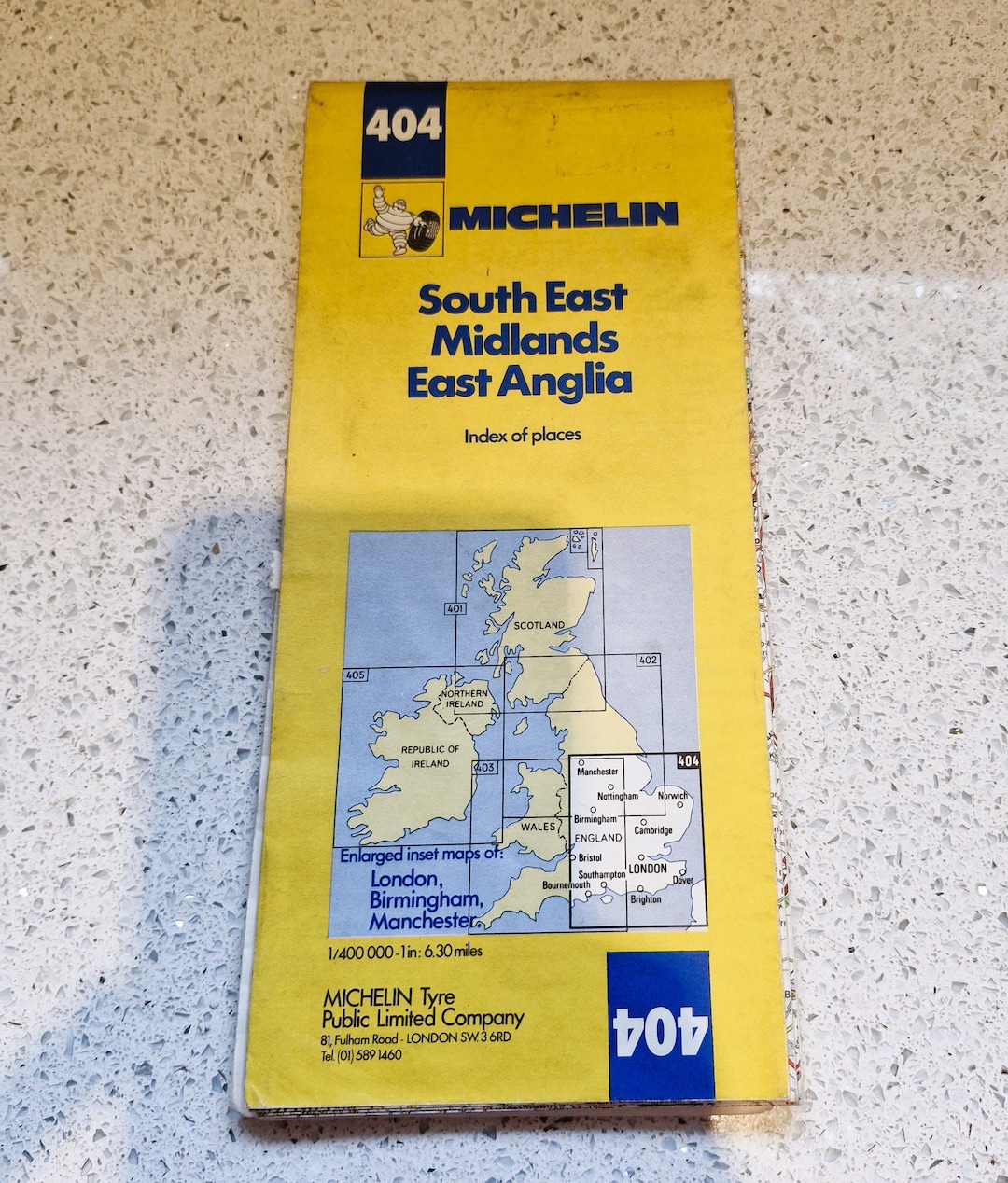 Vintage Michelin Road Map 404: England, 1988 - Etsy