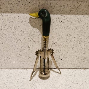 Vintage Duck Corkscrew, Duck Bottle Opener, Ducks Head Corkscrew ...