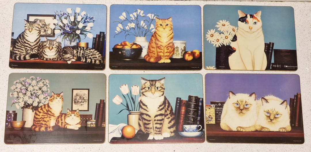 Vintage 1999, Susan Powers, Pimpernel, Art, Purrfect Cats, Traditional ...