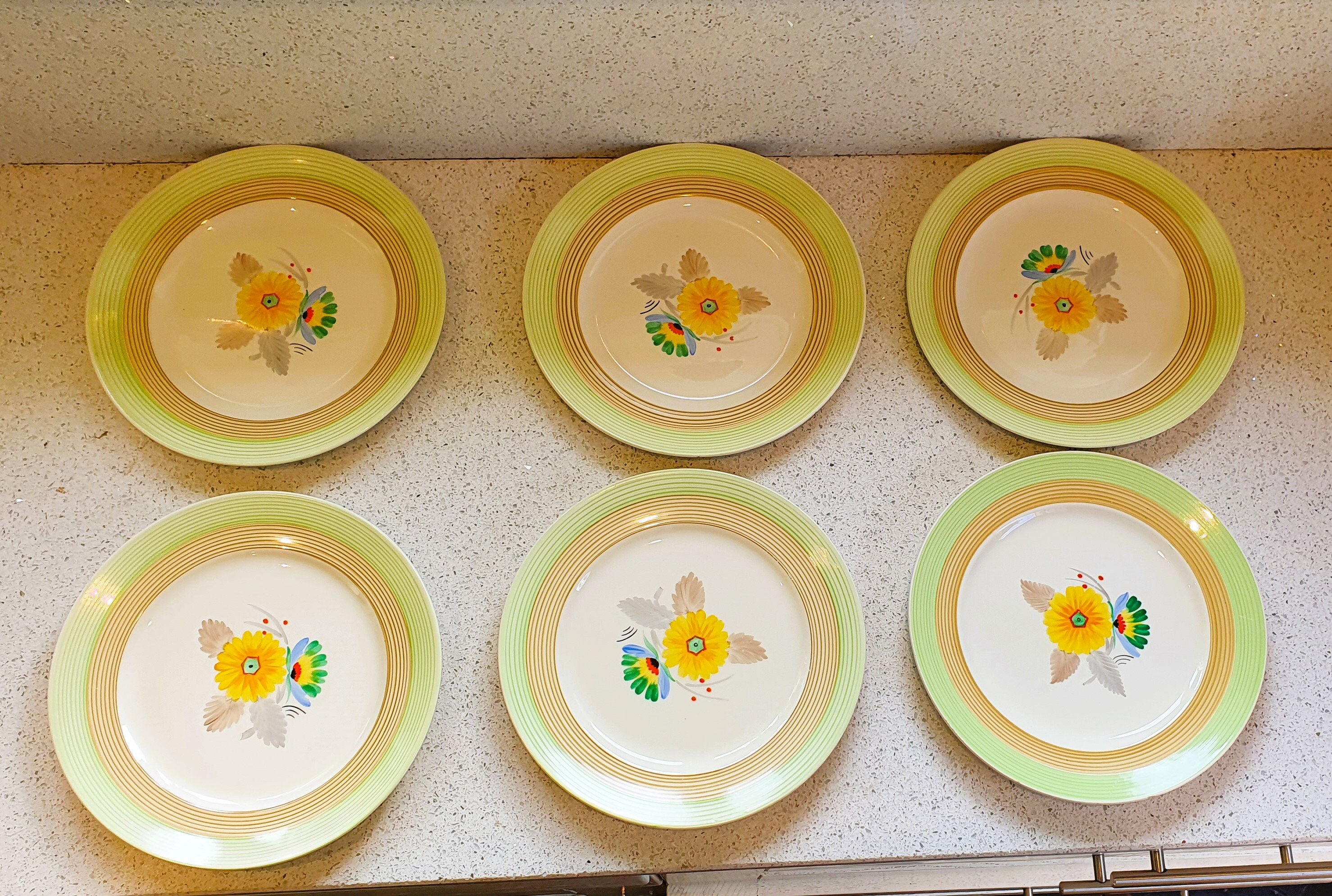 Art Deco, Tams Ware, Dinner Plates, 10 Inch, 1920's, Original, English ...