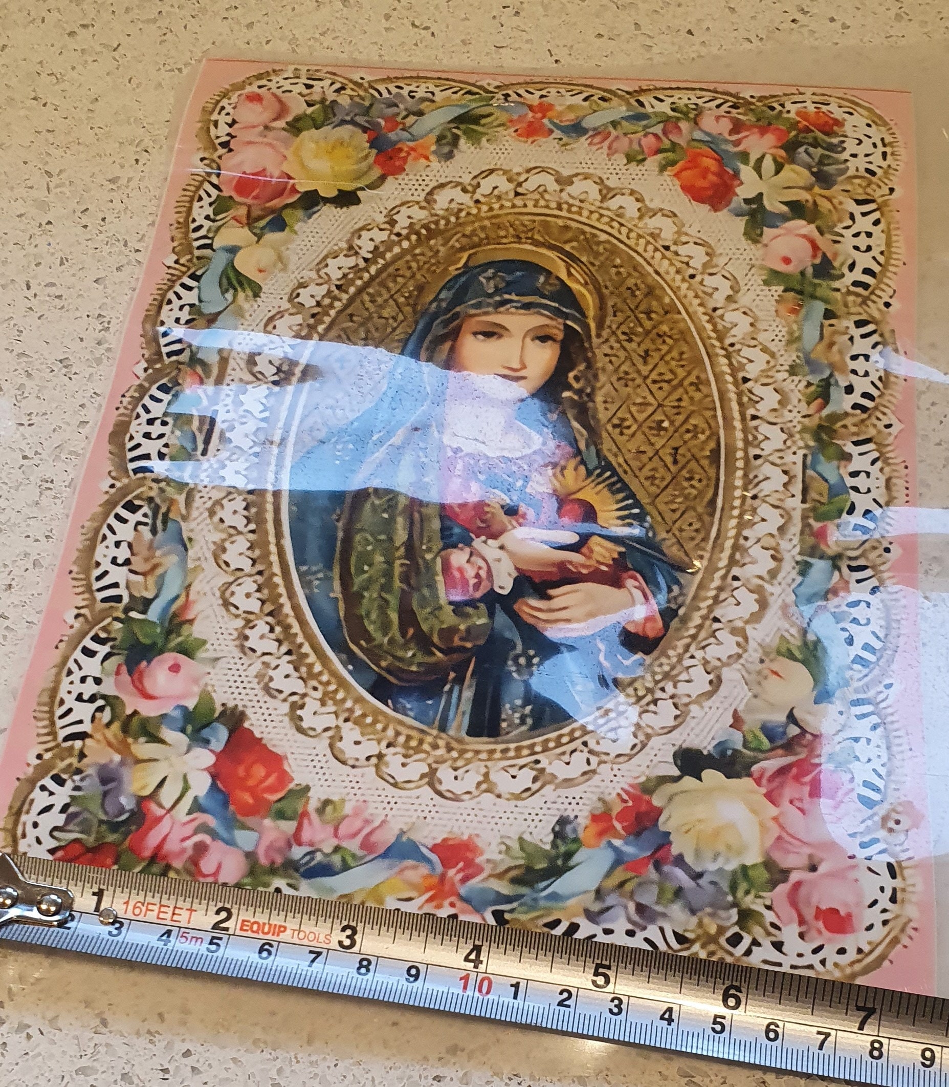 Our Lady of Guadalupe Virgin Mary Fabric Transfer Iron On - Etsy UK