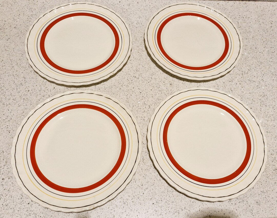 Vintage Grindley Cream Petal Art Deco Plate, Made in England (9 Inch ...
