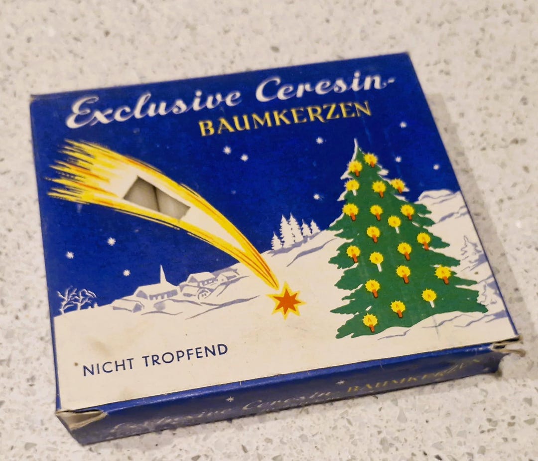 Vintage German Christmas Tree Candles, Non-drip, Box of 20 - Etsy