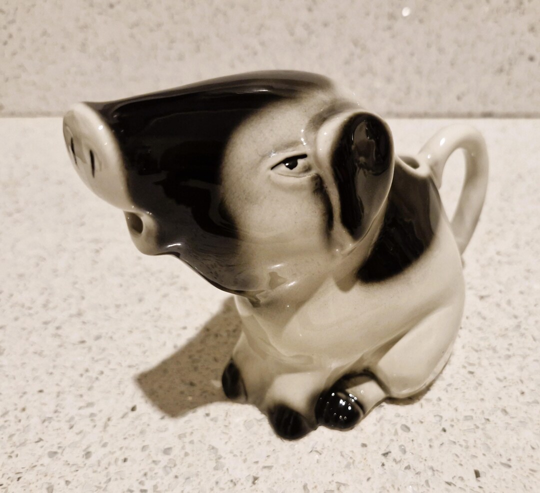 Tony Wood Pig Jug: Hand-painted Gloucester Old Spot Creamer - Etsy
