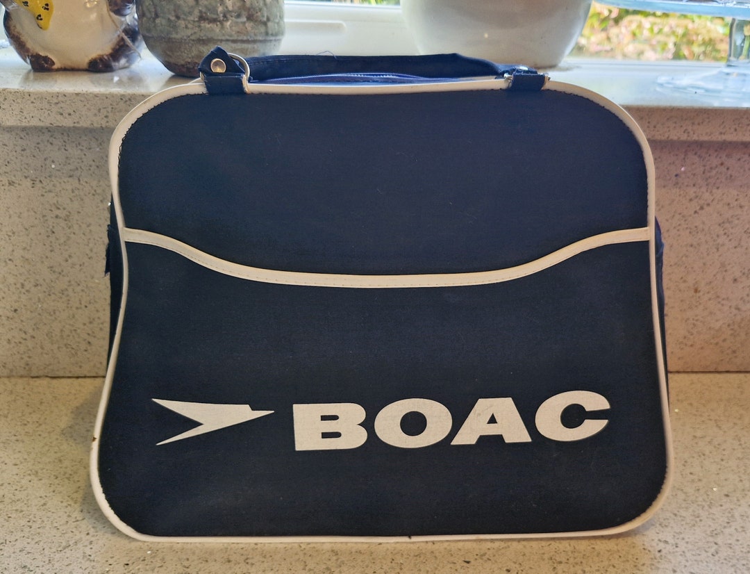 Vintage Airline Bag, BOAC, 1960s, 1970s, Flight Bag, Cabin Bag ...