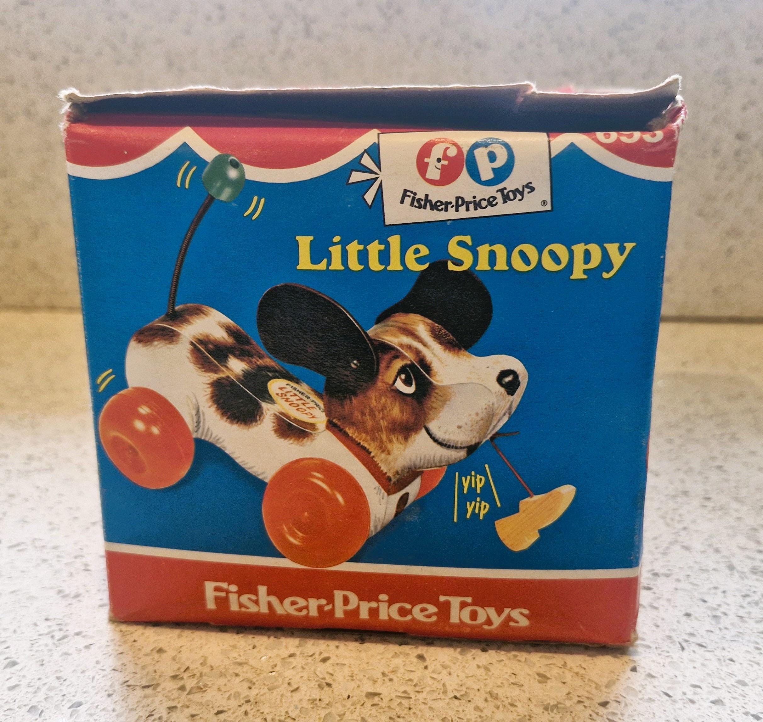 Vintage Fisher Price Snoopy Pull Toy: 1960s Wooden Dog, Original Box - Etsy