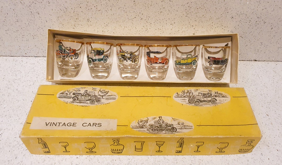 Vintage Classic Car Shot Glasses - Boxed Set - Etsy