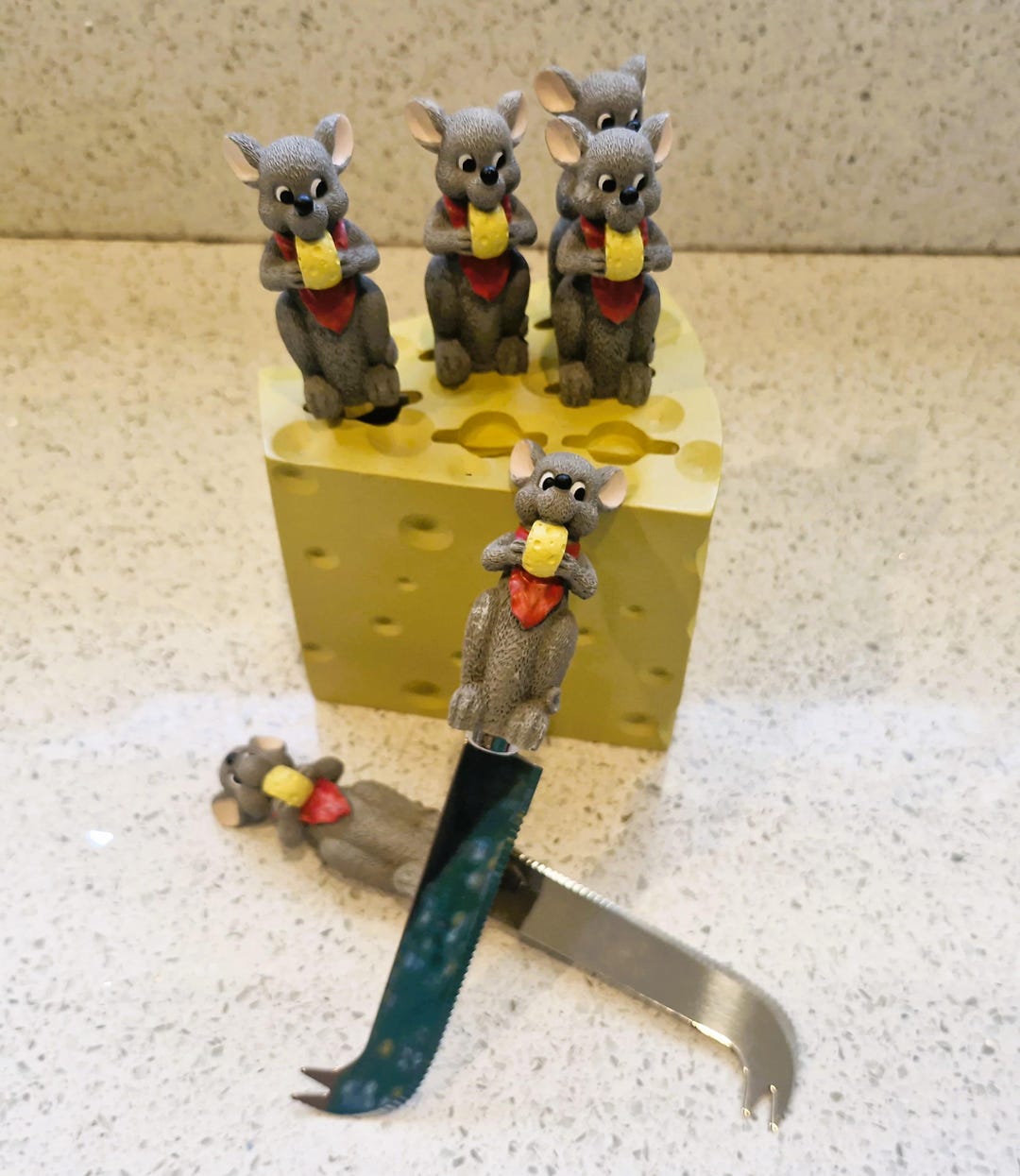 Sagaform, Vintage Set of Mice Cheese Knives, Mouse, Mice, Cheese, Knife ...