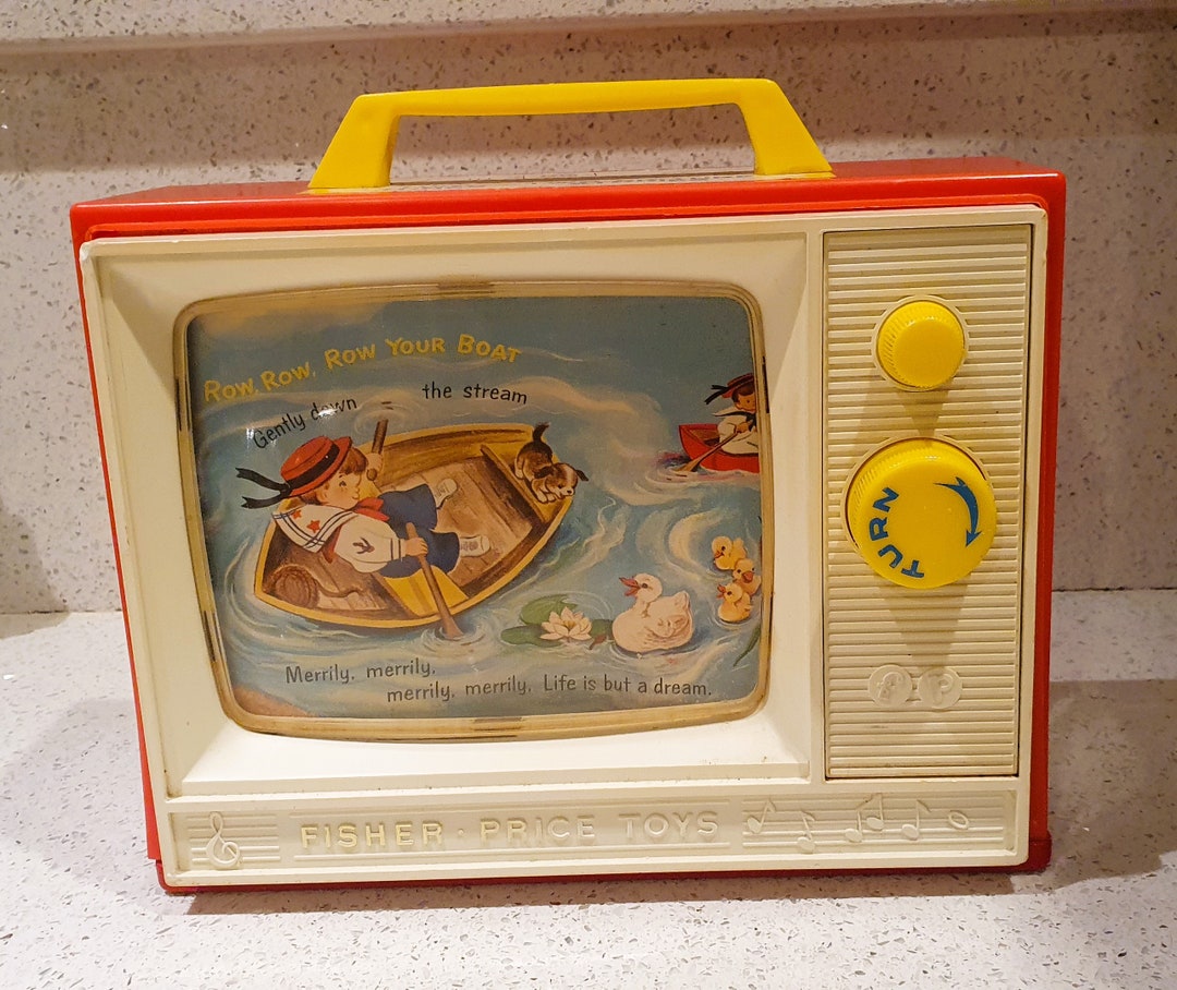 Vintage Fisher Price TV, Fisher Price Giant Screen TV; Toy, Original ...