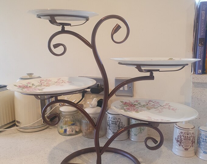 Bronze Colored Metal Multi Tiered Cake Stand / Buffet Table Food ...