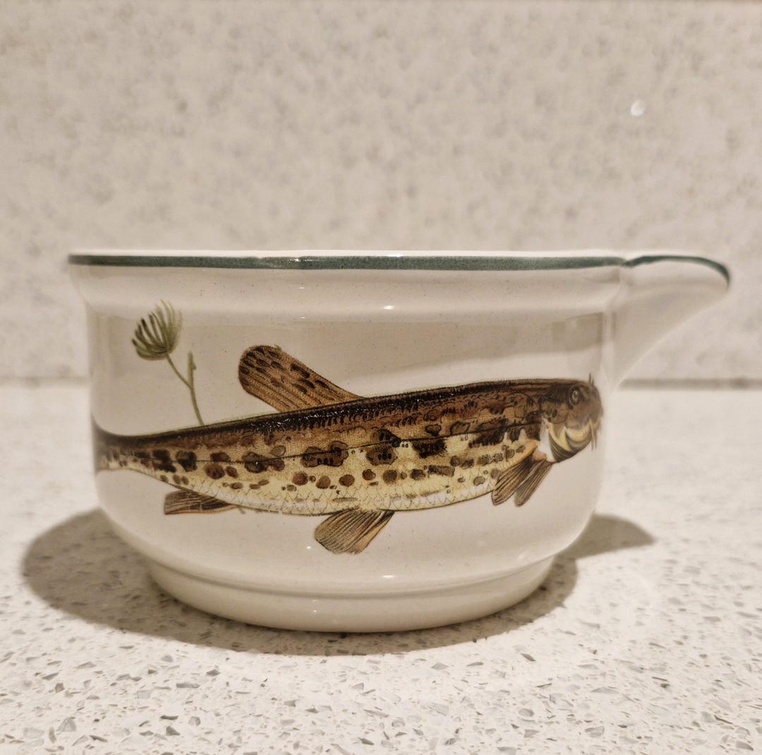 Vintage Simpsons English Ironstone Fish Sauce Jug: Spined Loach Design ...