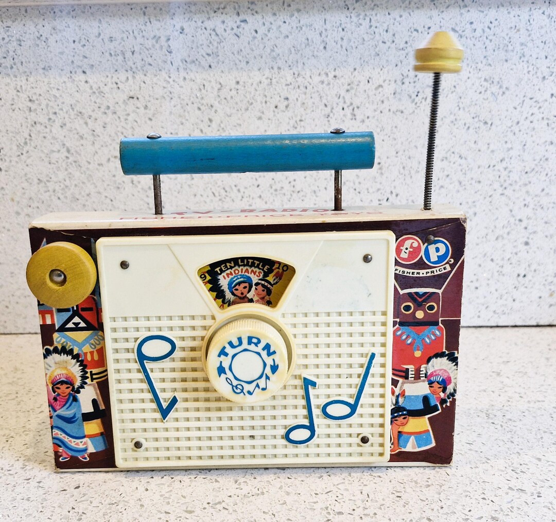 Vintage 1962 Fisher Price Wind-up TV Radio Music Box: Ten Little ...