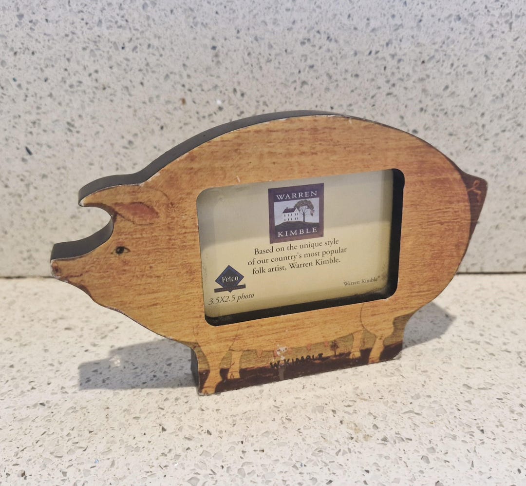 Pig Picture Frame, Old English Pig, Pig Shaped, Photo Frame, Picture ...