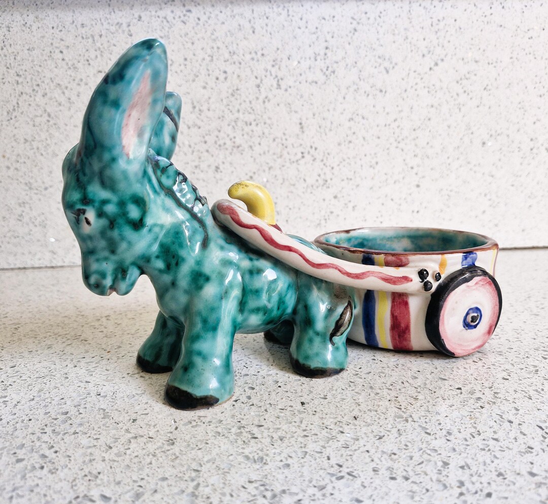 Vintage Donkey Plant Pot, Italian Donkey Planter: Hand-painted Kitsch ...