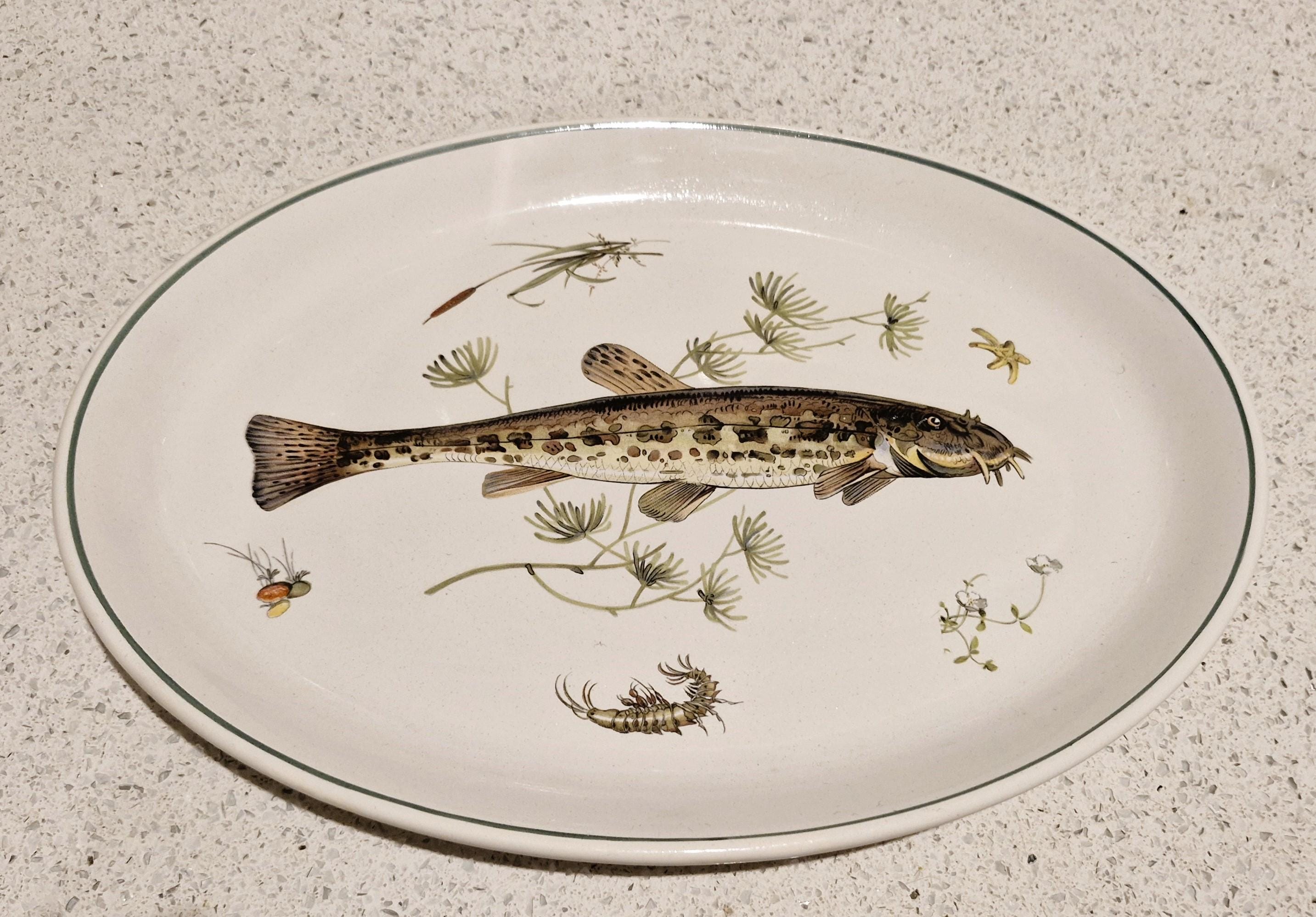 Vintage Simpsons English Ironstone Fish Serving Platter: Spined Loach ...