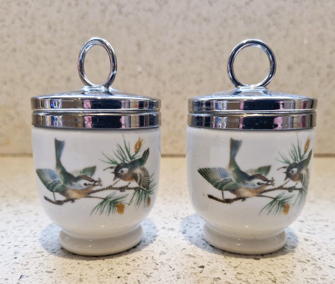 Royal Worcester Vintage Egg Coddler: “birds” Design, Made in England ...