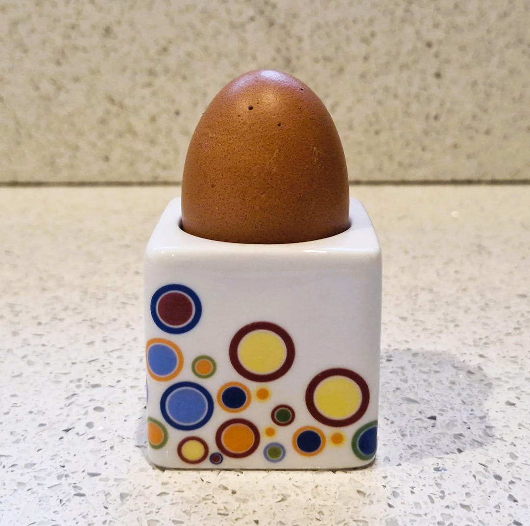 Retro Square Egg Cup, Funky Spotty Design - Etsy