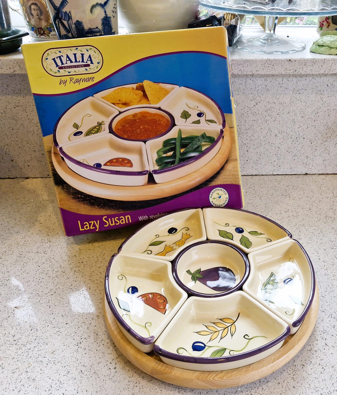 Vintage Rayware Lazy Susan: Ceramic Tapas Serving Set - Boxed - Etsy