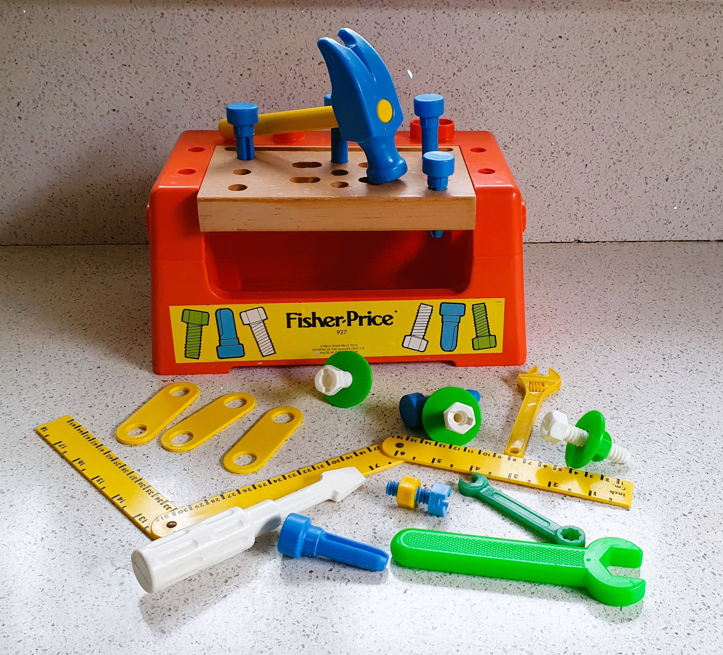 Vintage Fisher Price Work Bench, Children's Construction Play Set ...