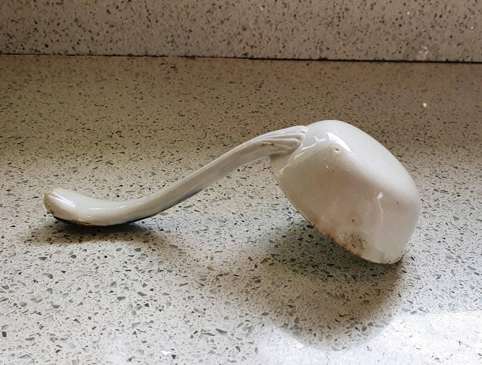 Vintage 30s Ceramic Soup Ladle, White, Art Deco, Immaculate, Original ...