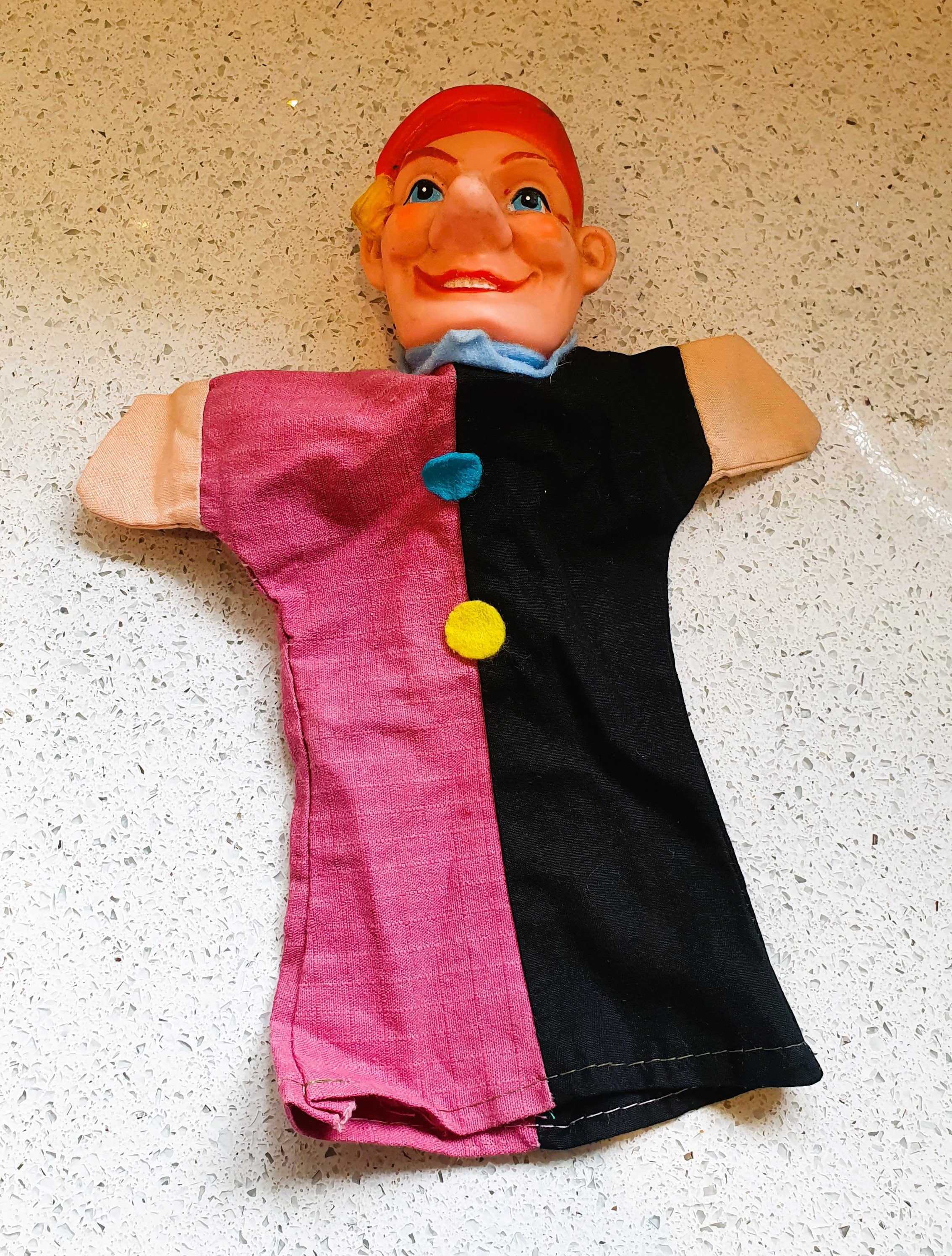 Vintage Hand Puppets, Punch and Judy, King, Queen, Princess, Jester ...