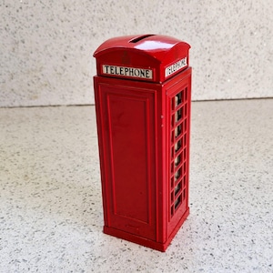 British, English, Red Telephone Box, Money Box, Die Cast Metal, London ...