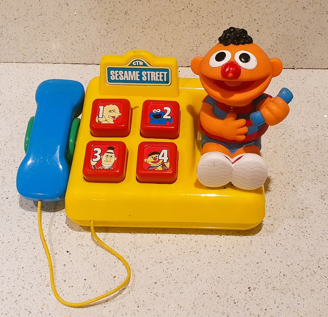 Vintage Sesame Street, Bert and Ernie, Telephone, 1993, 90s, Toy, TYCO ...