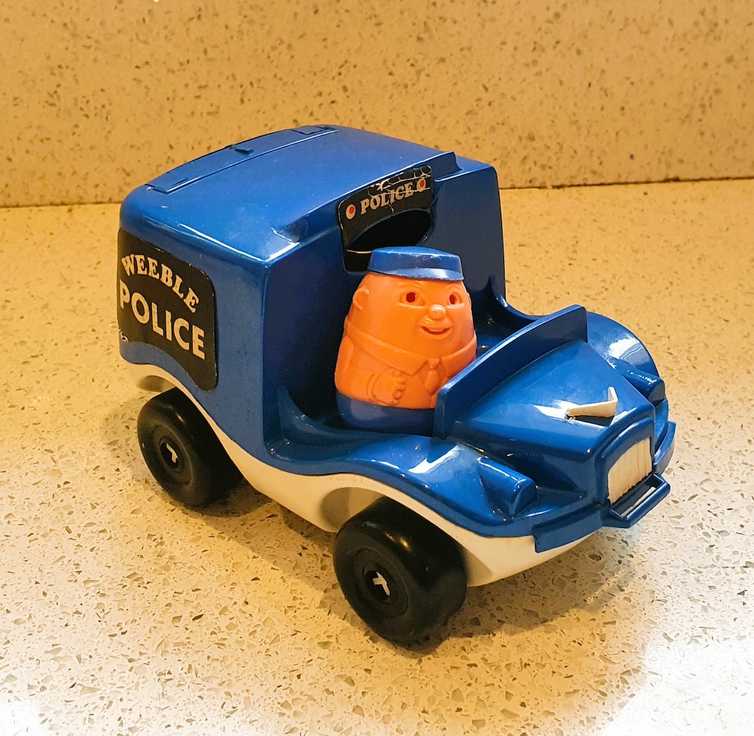 70s Weebles, Police Car, Policeman, Weebles Wobble but They Don't Fall ...